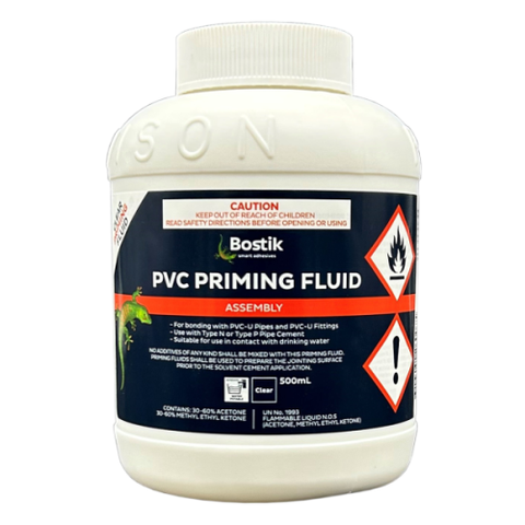 Bostik - Bostik PVC Priming Fluid Clear 500ml (Pack of () | Bostik ...
