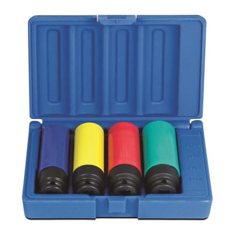 Action - 4 Pc 3/8" Drive 6-point Wheel Nut Impact Socke () | Action ...