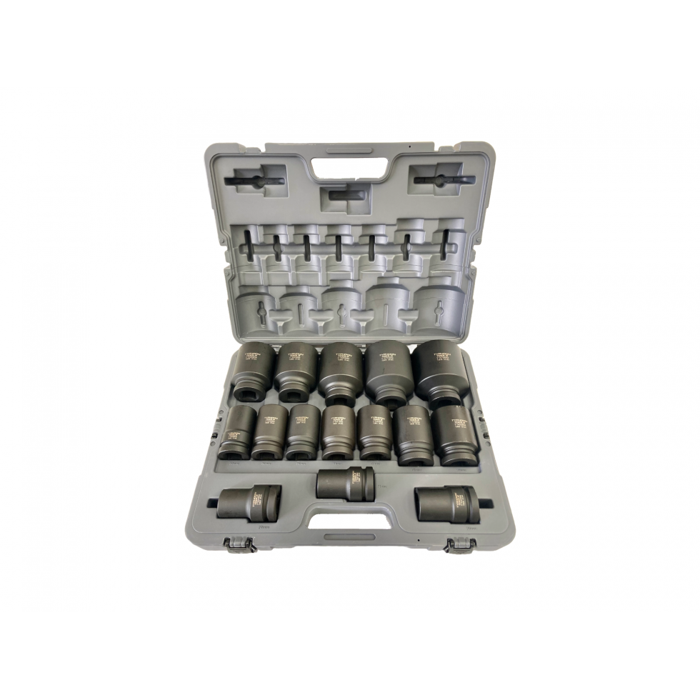 Typhoon Tools - 1" Dr Deep Impact Socket Set Met 24-75m () | Typhoon ...