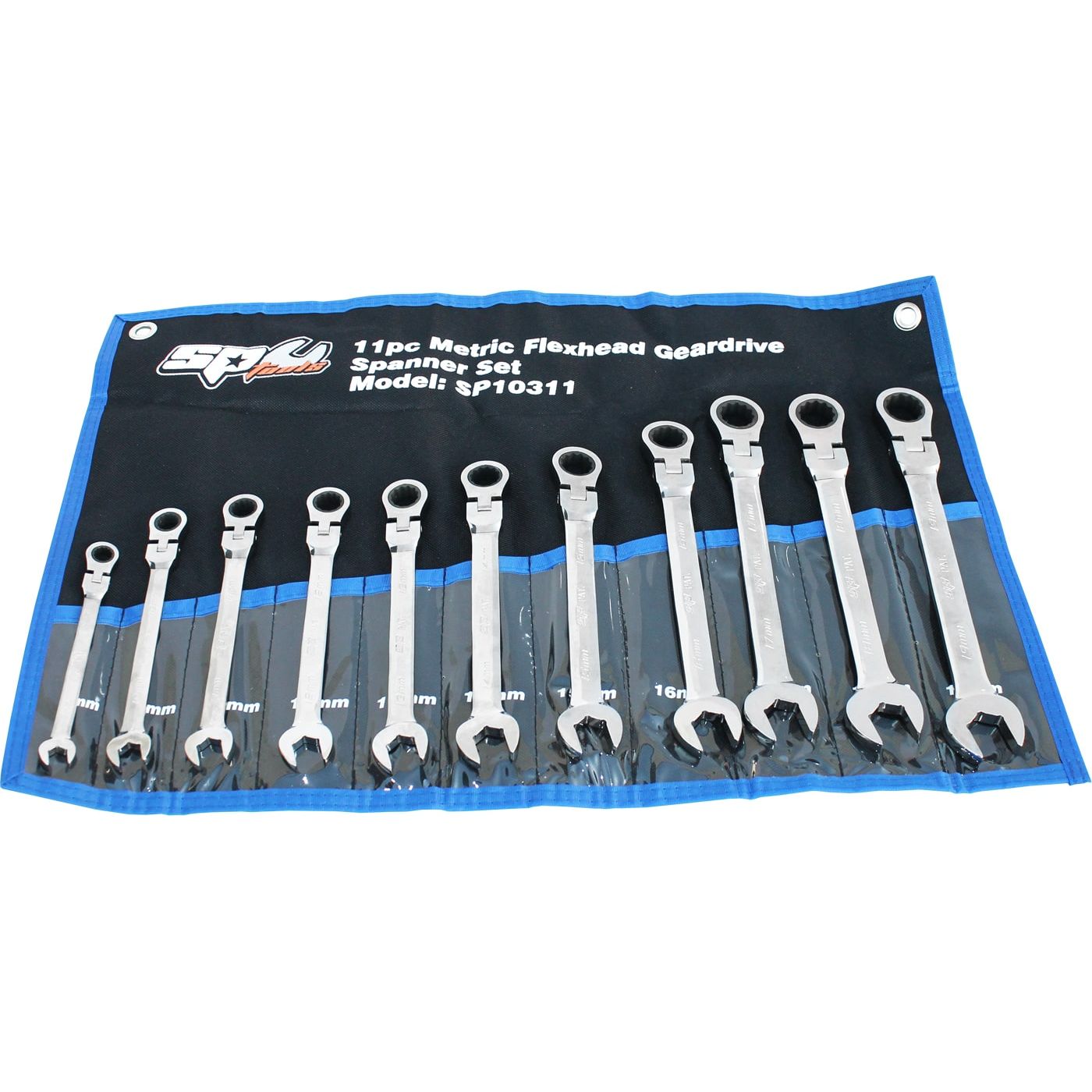 SP Tools - Spanner Set - Roe Geardrive Flex Head 11pc M () | SP Tools ...