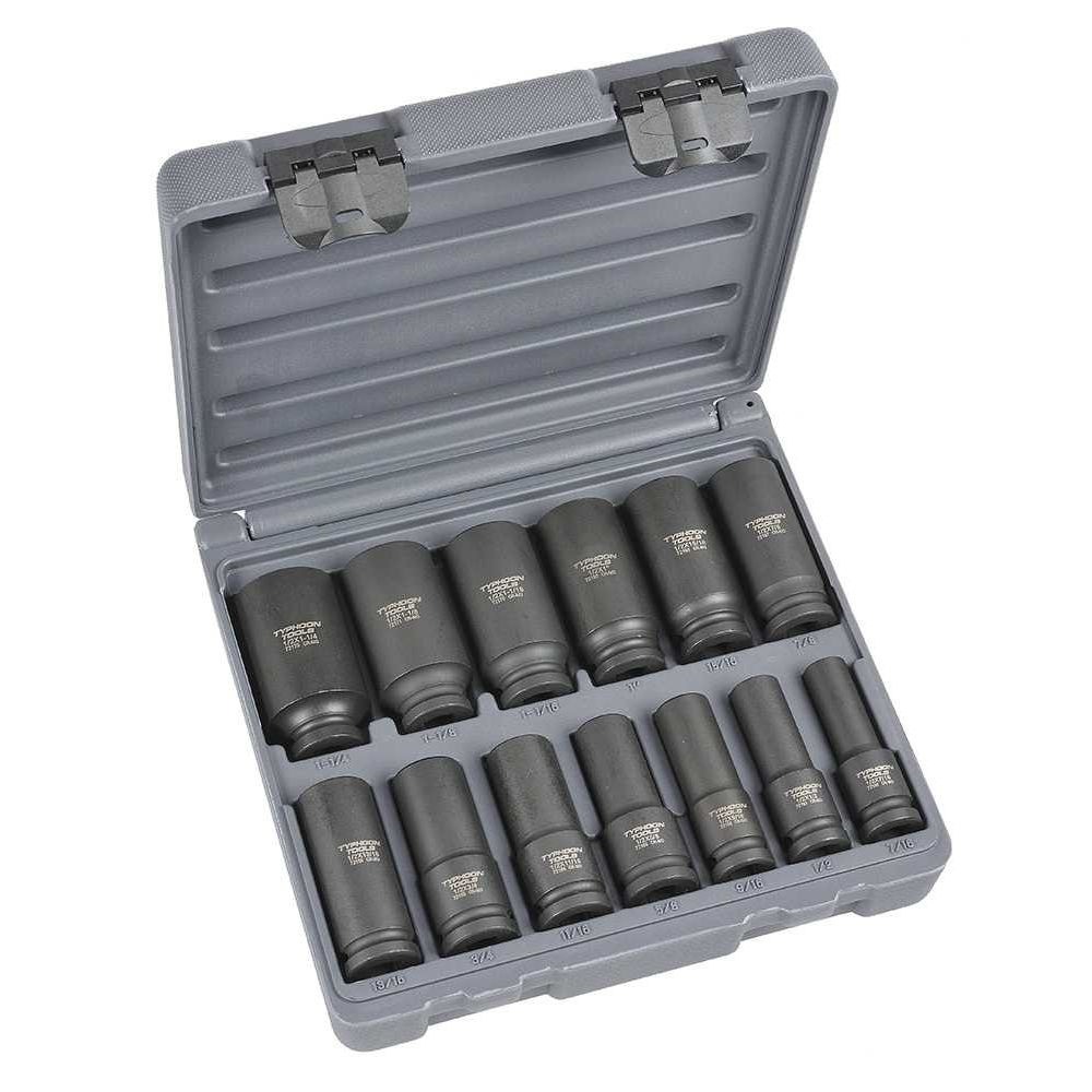 Typhoon Tools - 1/2" Dr Deep Impact Socket Set 13 pce A () | Typhoon ...