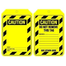 Uniform Safety Signs - 90x140mm - Cardboard Tags - Pkt () | Uniform ...